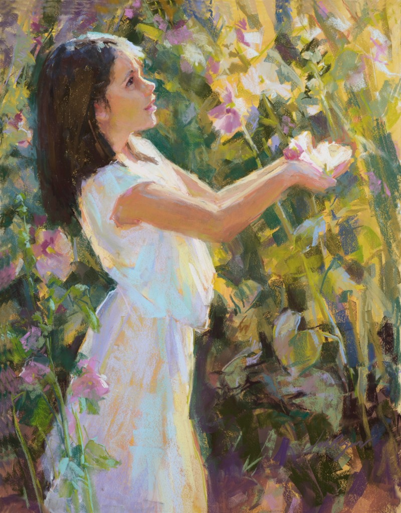 Gift in the Hollyhocks | Julie Rogers - Artist